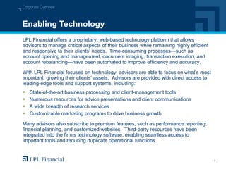 About Lpl Financial Power Point Presentation.Pdf