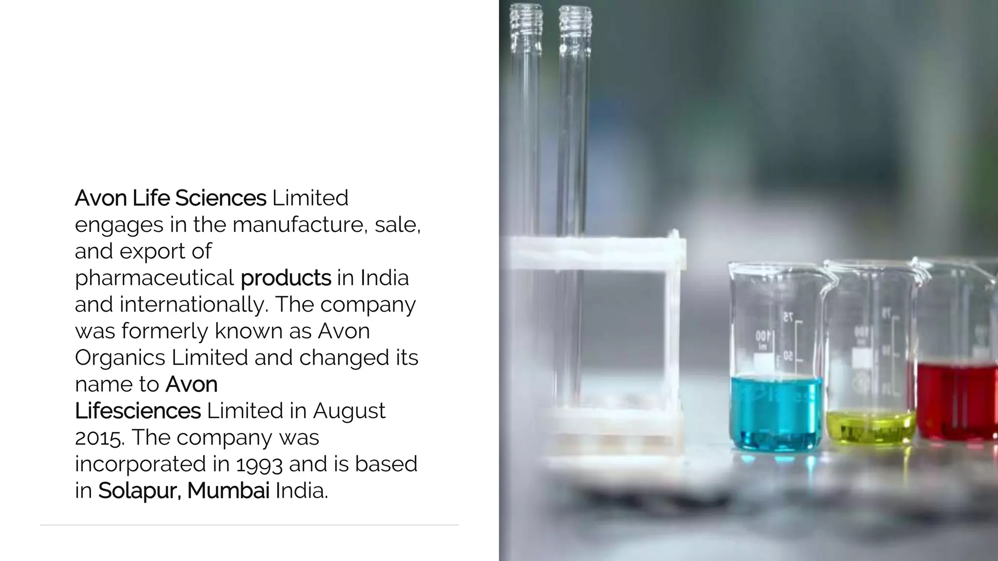 About manoj jain avon lifesciences | PPTX