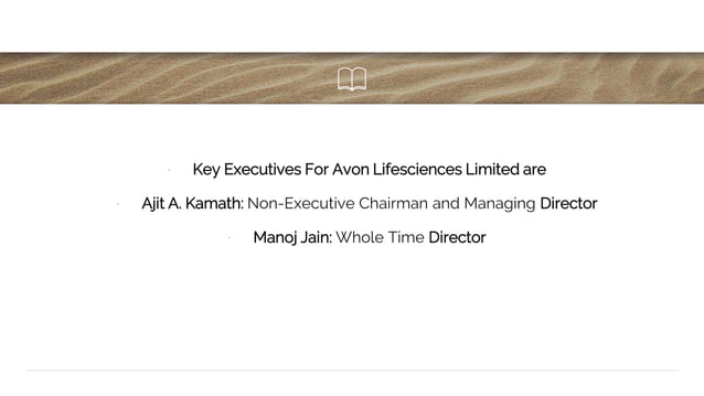 About manoj jain avon lifesciences | PPT