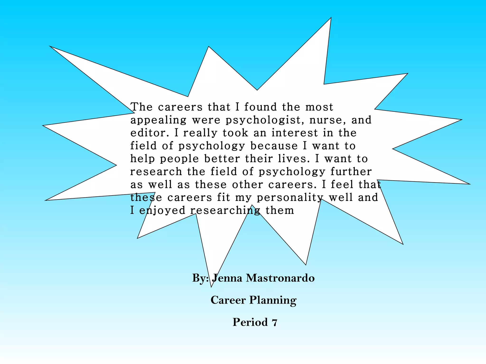 Career Project 1 | PPT