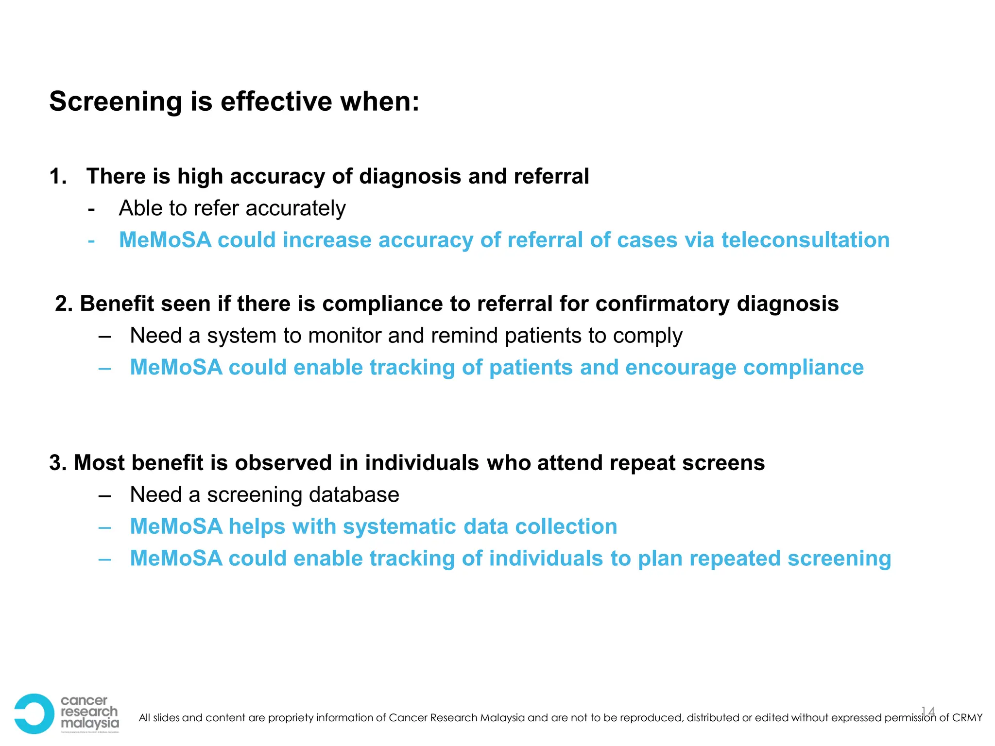 MeMoSA® Mobile technology for screening and follow up of OPMD and oral ...
