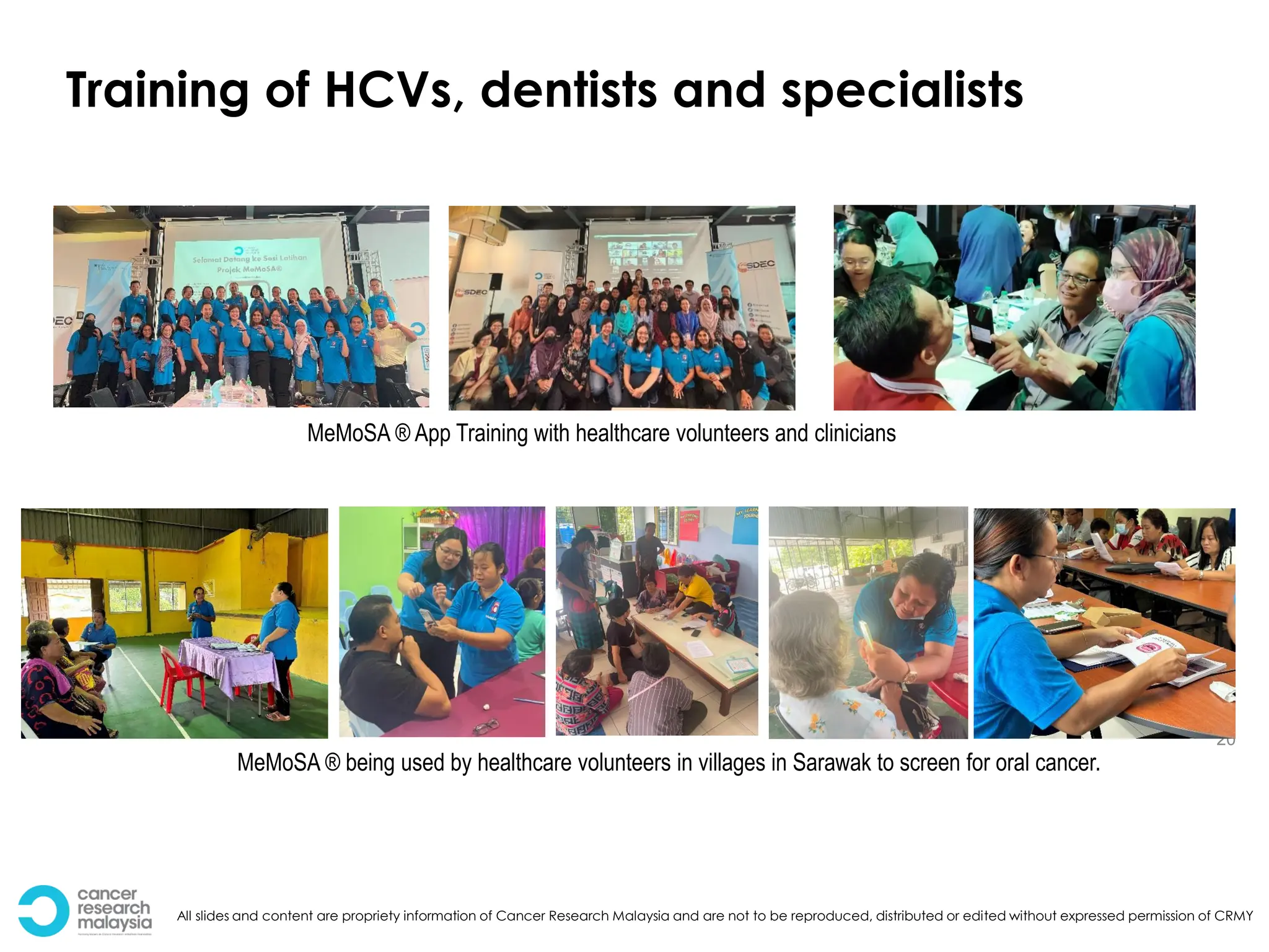 MeMoSA® Mobile technology for screening and follow up of OPMD and oral ...