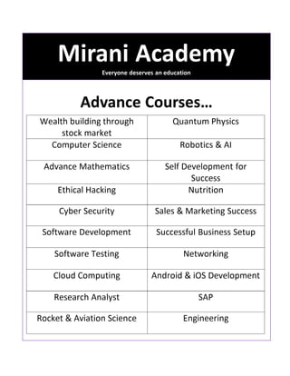 About Mirani Academy | PDF