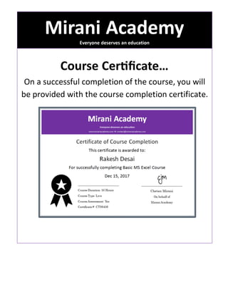 About Mirani Academy | PDF