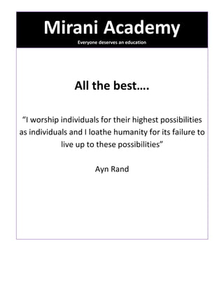 About Mirani Academy | PDF