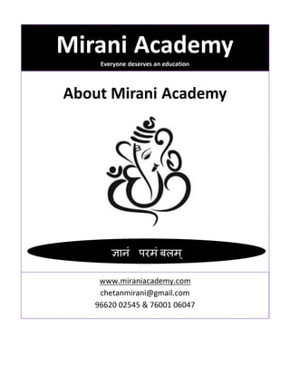 About Mirani Academy | PDF