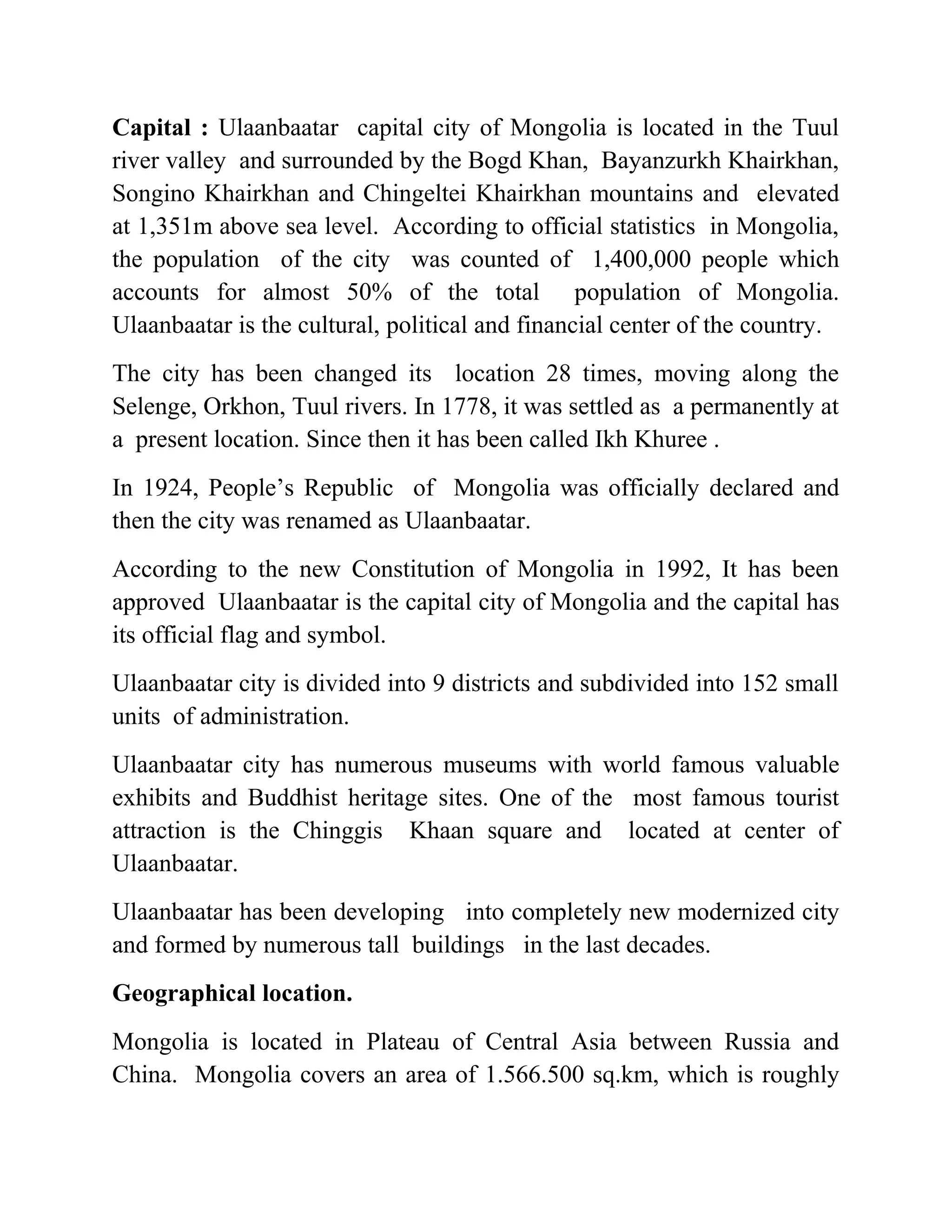 About mongolia | DOC