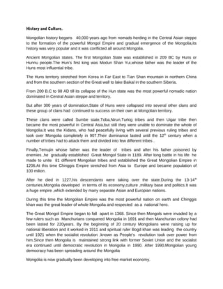 About mongolia 1 complete | PDF
