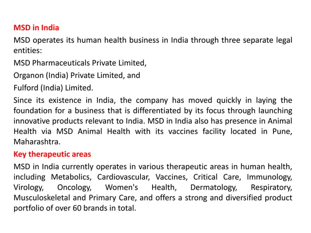 Merck india | PPT