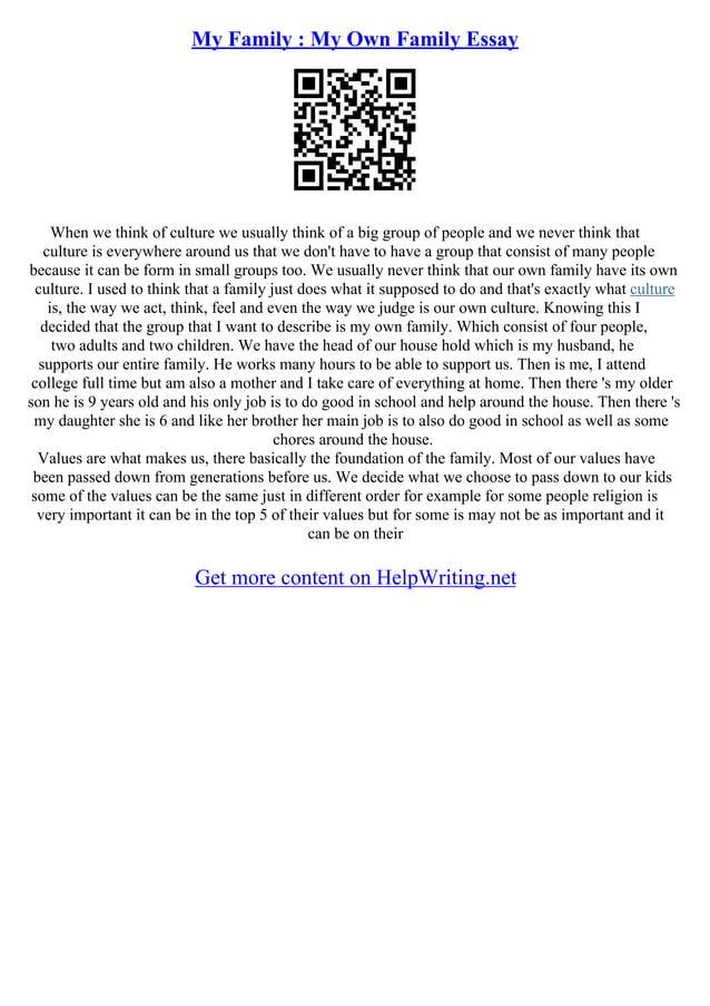 About My Family Essay | PDF