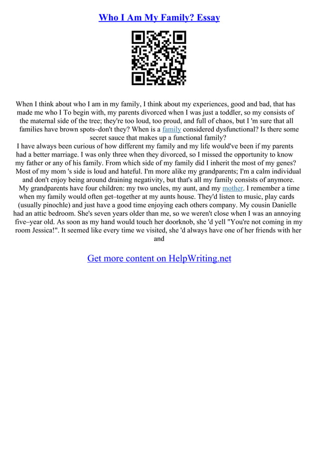 About My Family Essay | PDF