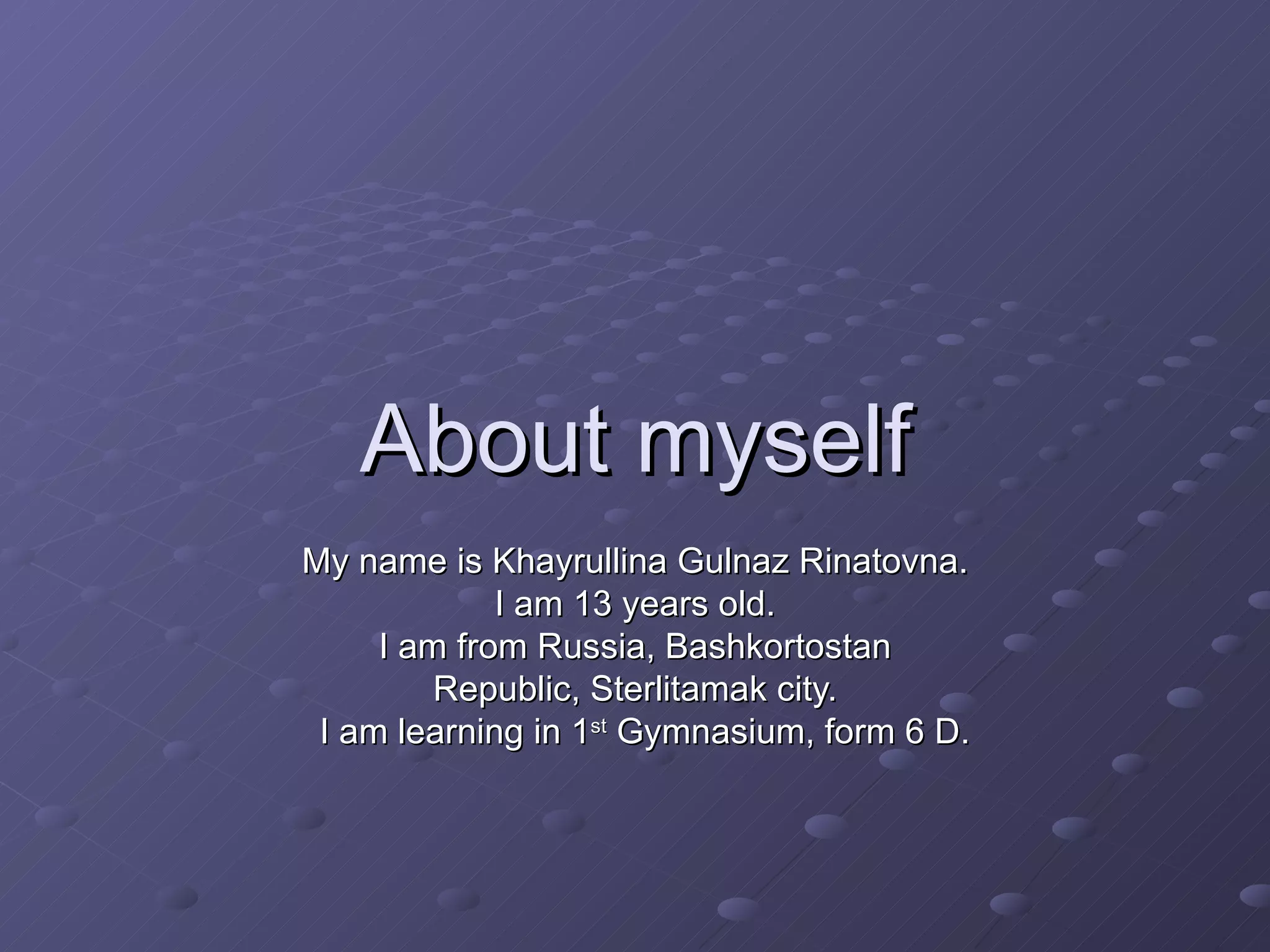 About myself | PPT