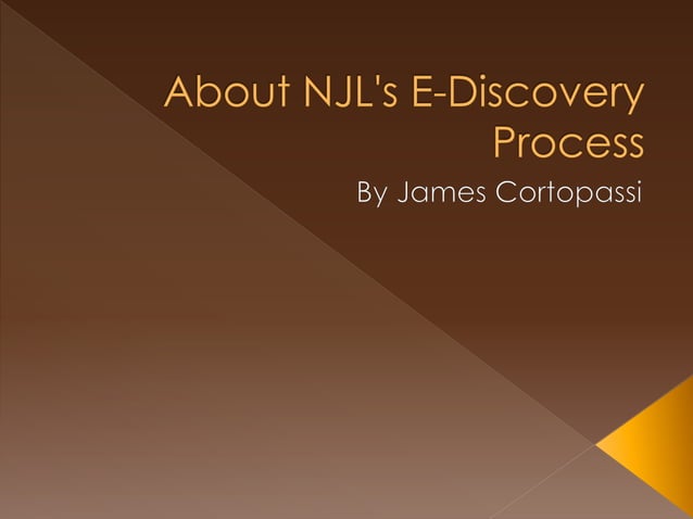 About the E-Discovery Process | PPT
