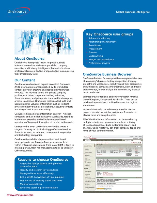 About One Source | PDF