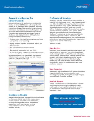 About One Source | PDF