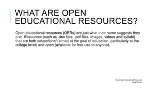About open educational resources | PPTX