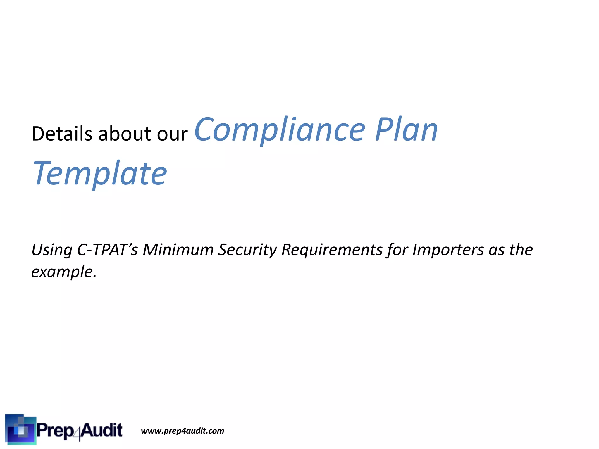 Our Compliance Plan Templates and Tracking Worksheets | PPT