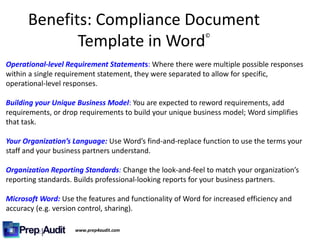 Our Compliance Plan Templates and Tracking Worksheets | PPT