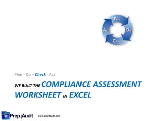 Our Compliance Plan Templates and Tracking Worksheets | PPT