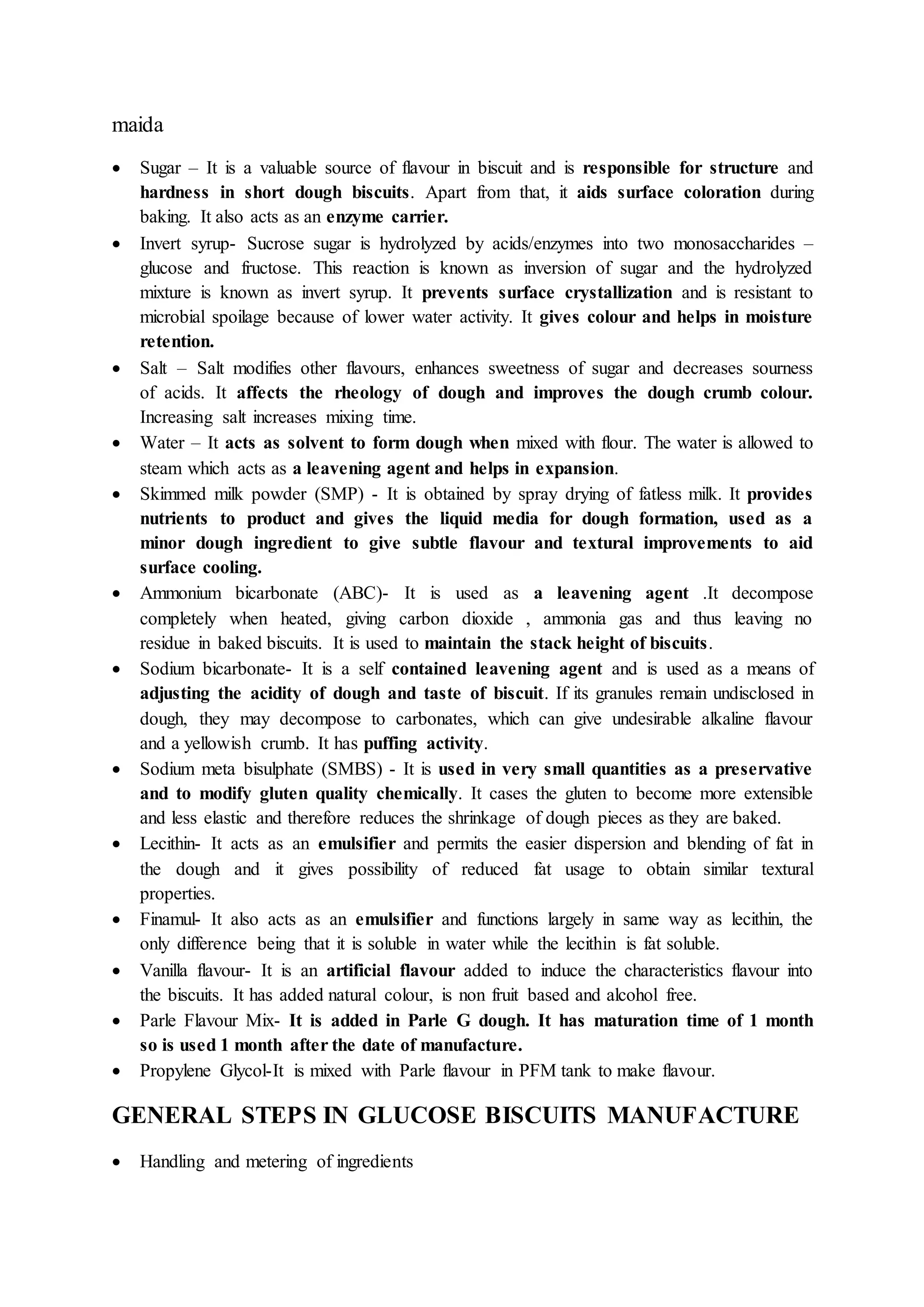 Parle G manufacturing | DOCX