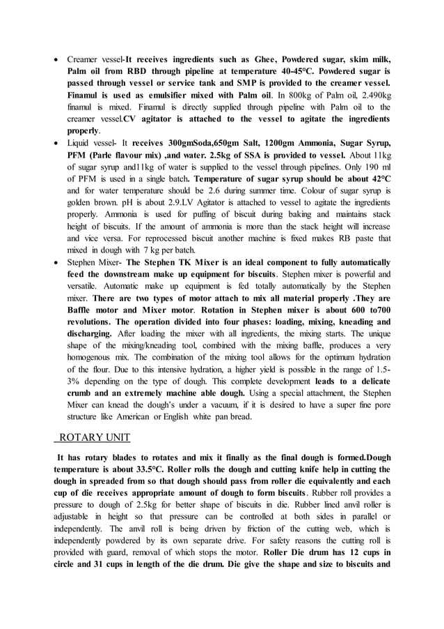 Parle G manufacturing | DOCX | Logistics | Business