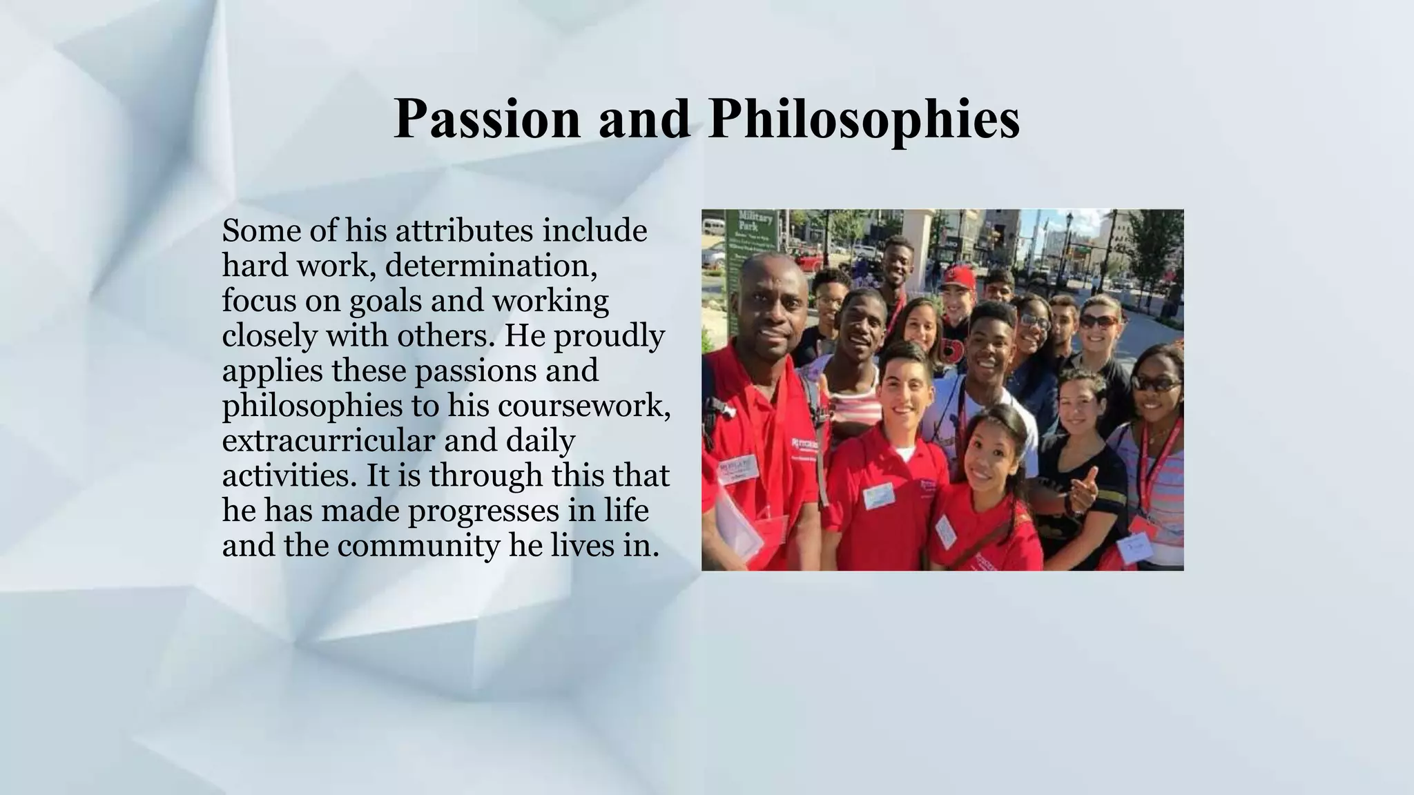 About Passion and Philosophies of Albert Appouh | PPTX