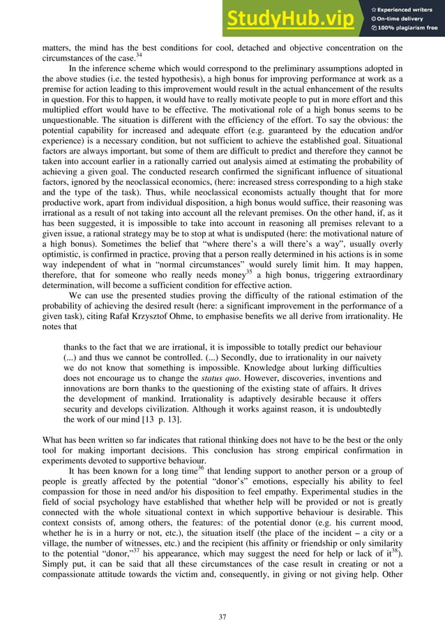 About Possible Benefits From Irrational Thinking In Everyday Life | PDF