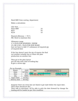 About Production Planning Process of a RMG !!! | PDF