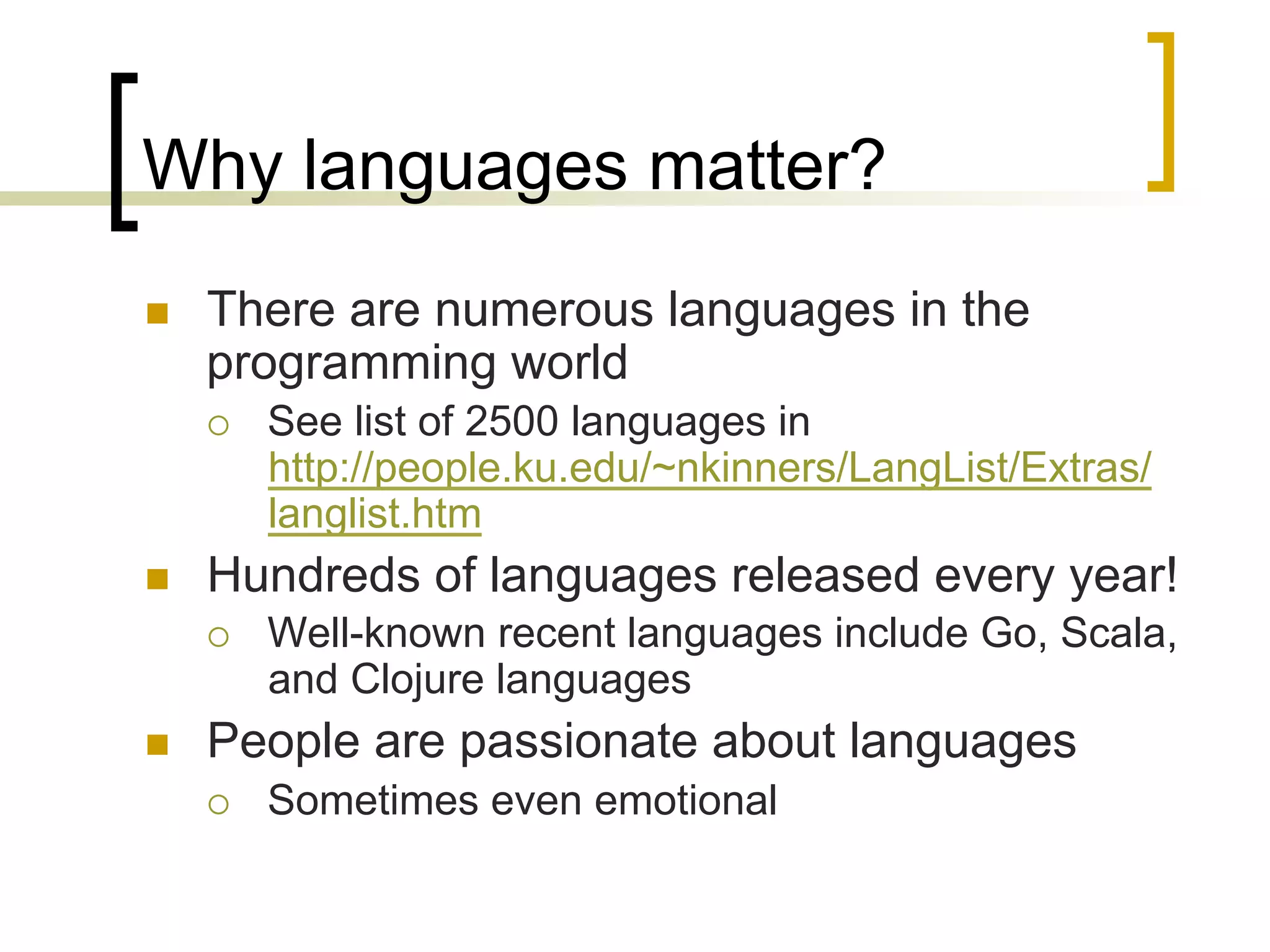 About programming languages | PPT