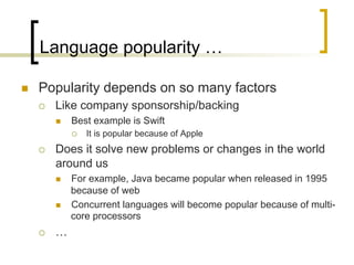 About programming languages | PPT