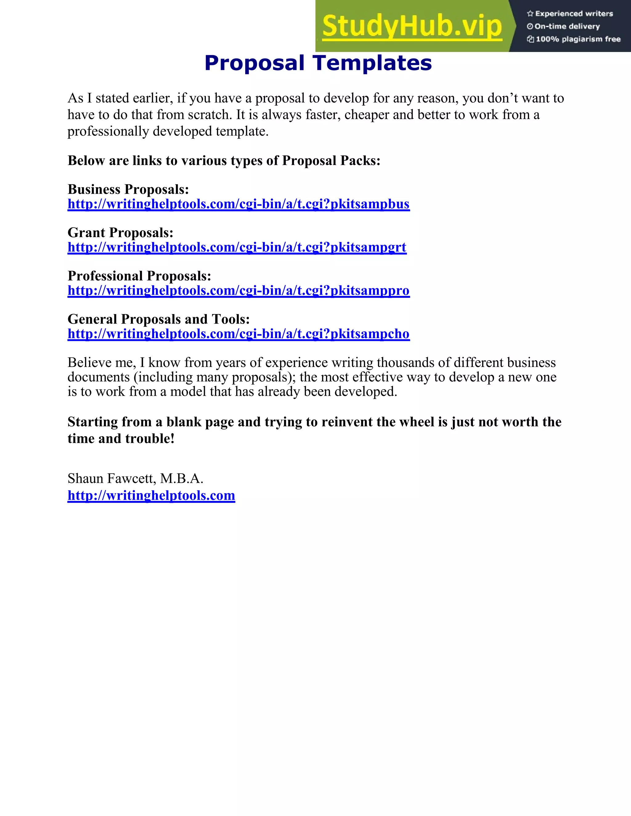 About Proposal Templates | PDF