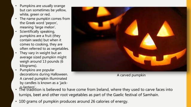 About pumpkins | PPT