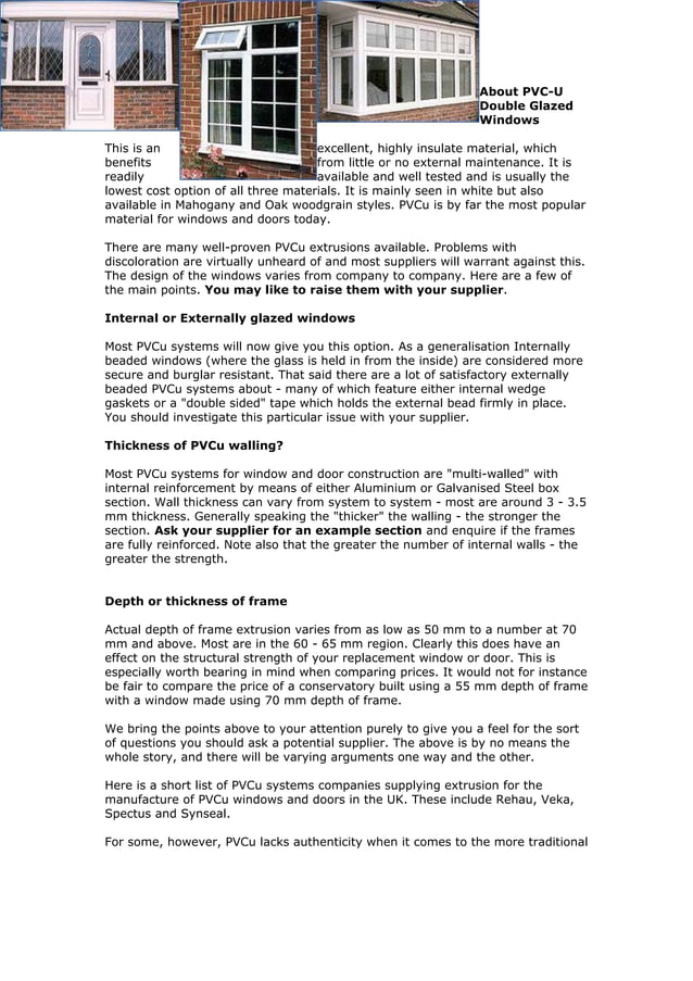 About pvc windows | PDF