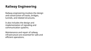 About Railway Engineering And Airport Engineering.pptx