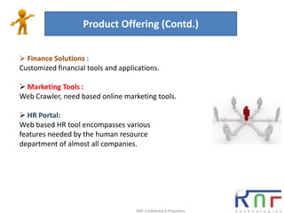 RNF Technologies Overview | PPT