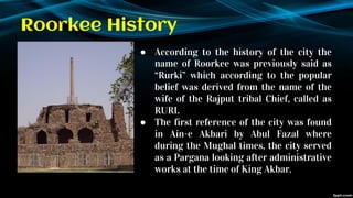 About Roorkee City | PDF