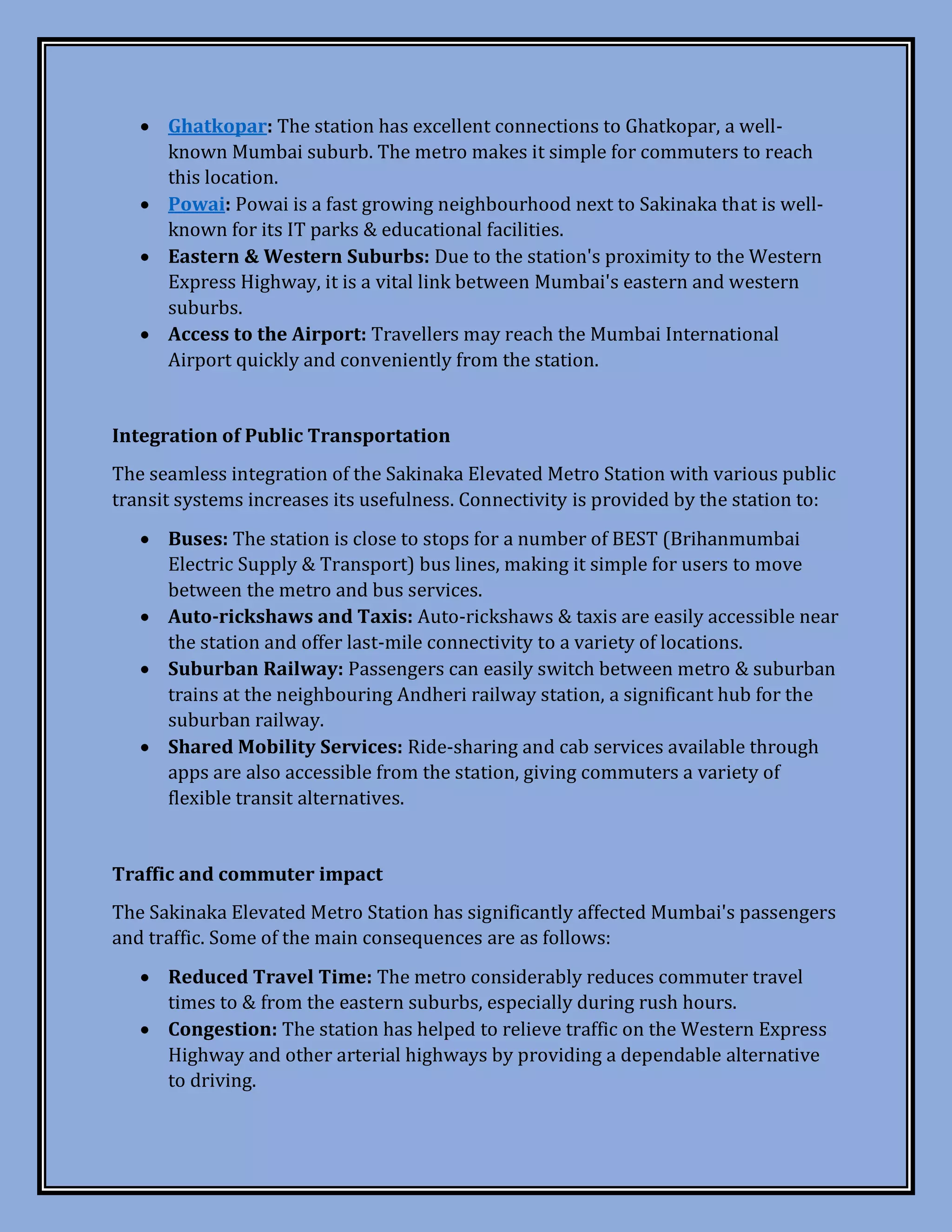 About SakiNaka Elevated Metro Station in Mumbai.pdf