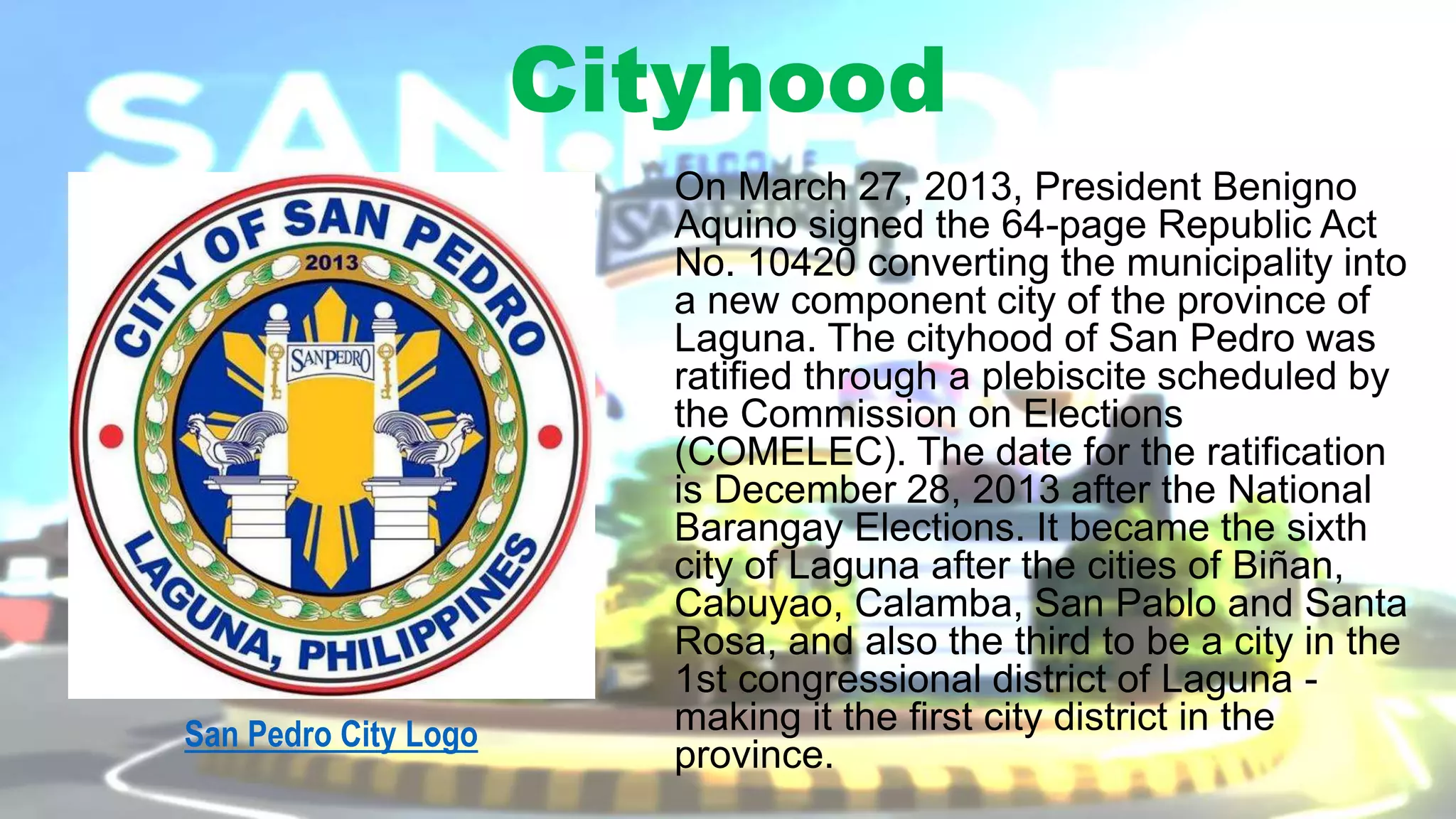 About San Pedro City and Barangay Landayan.pptx