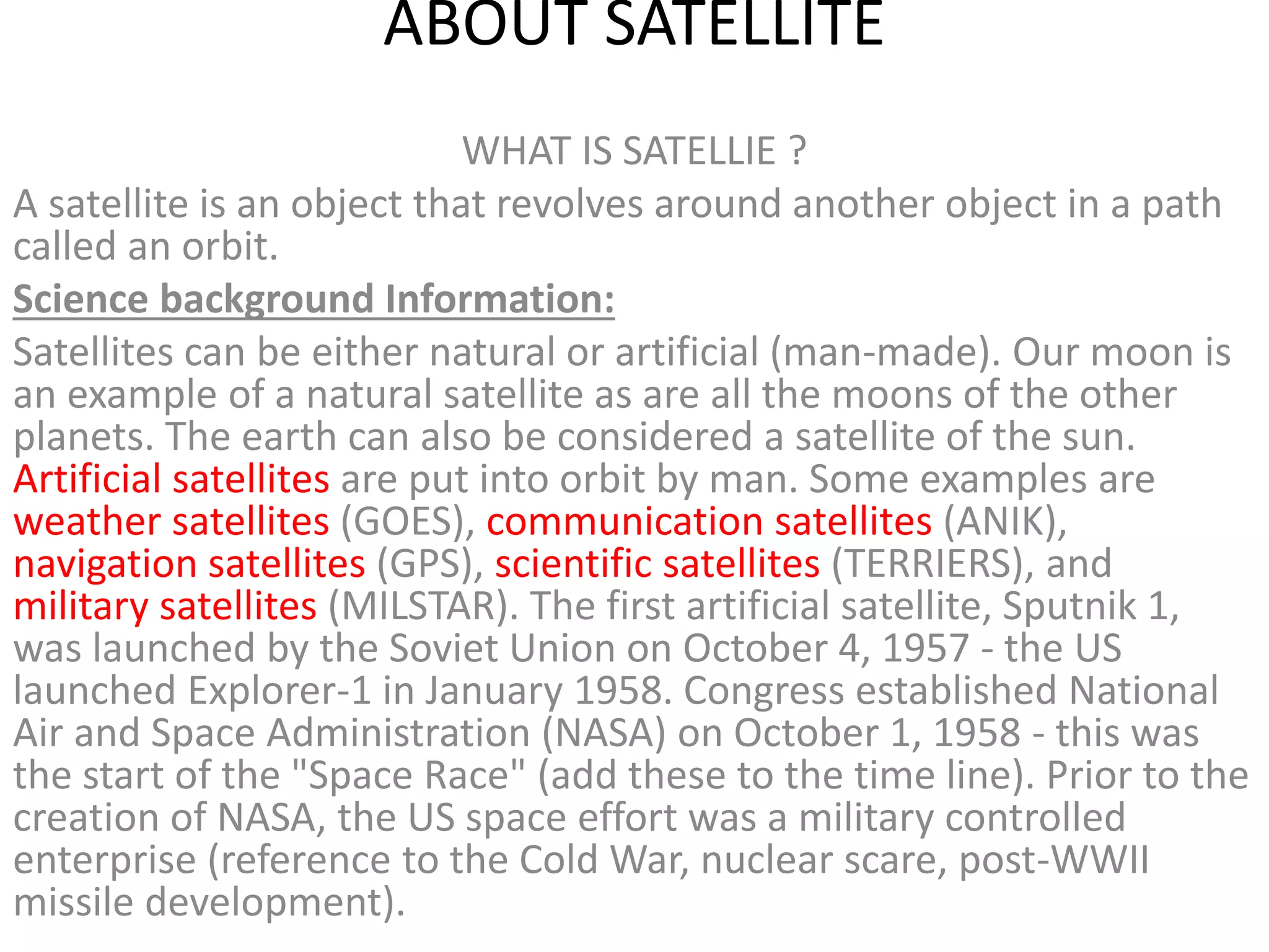 About satellite | PPTX