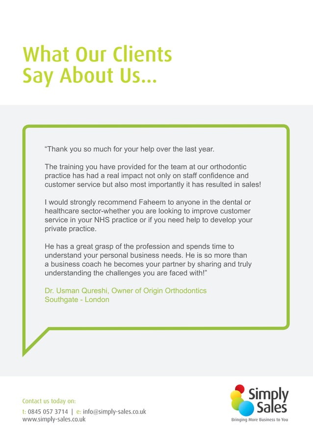 Simply Sales Brochure | PDF