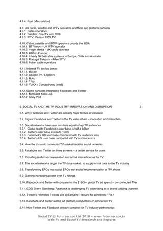 Social TV: How Facebook, Twitter and connected television transform global TV advertising, pay ...