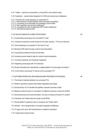 Social TV: How Facebook, Twitter and connected television transform global TV advertising, pay ...