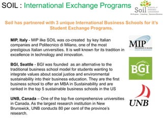 About SOIL - One Year MBA College | PPTX