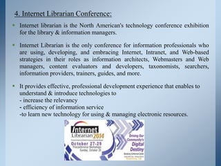 About some major& prominent international & South Asian conferences on ...