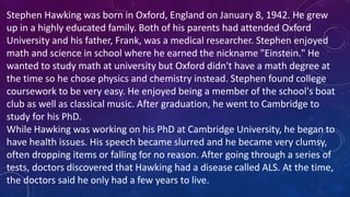 About Stephen Hawking | PPTX