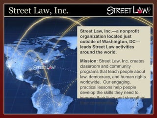 About Street Law, Inc. | PPTX | Legal Services Industry | Industries