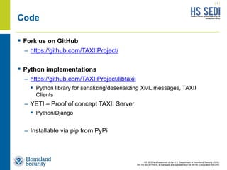 Everything about TAXII | PPTX | Internet | Computing