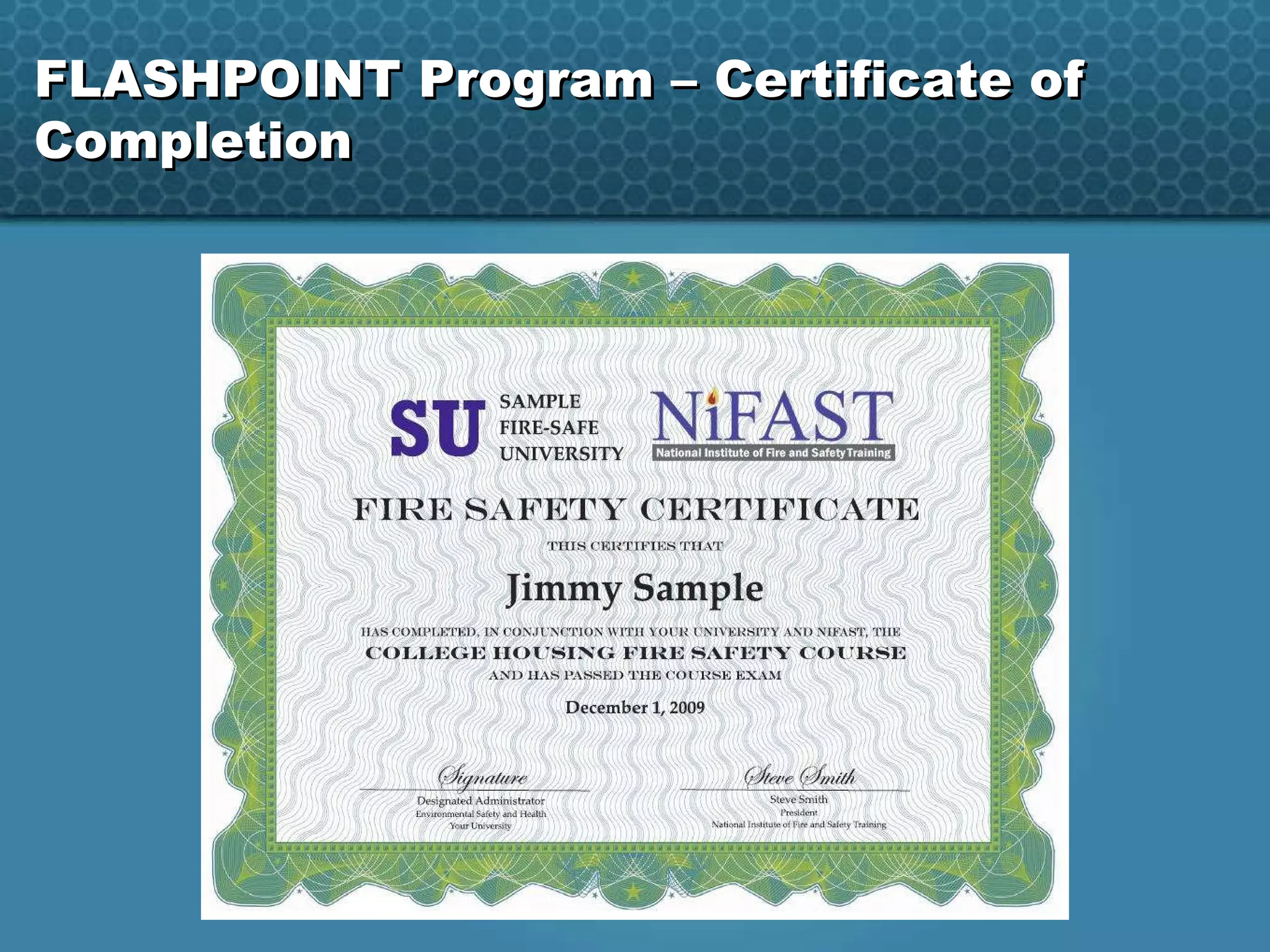 About the flashpoint college fire safety program (short demo) | PPS