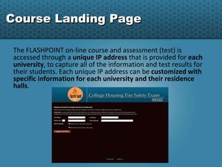 About the flashpoint college fire safety program (short demo) | PPT