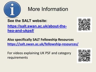 About the hea and ukpsf - its application to staff supporting research students | PPTX